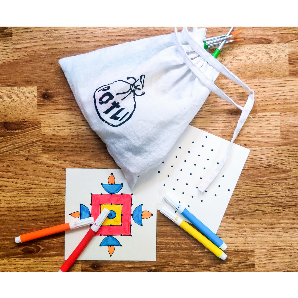 DIY Wooden Block Printing Craft kit Rangoli | Best buy printing craft ...