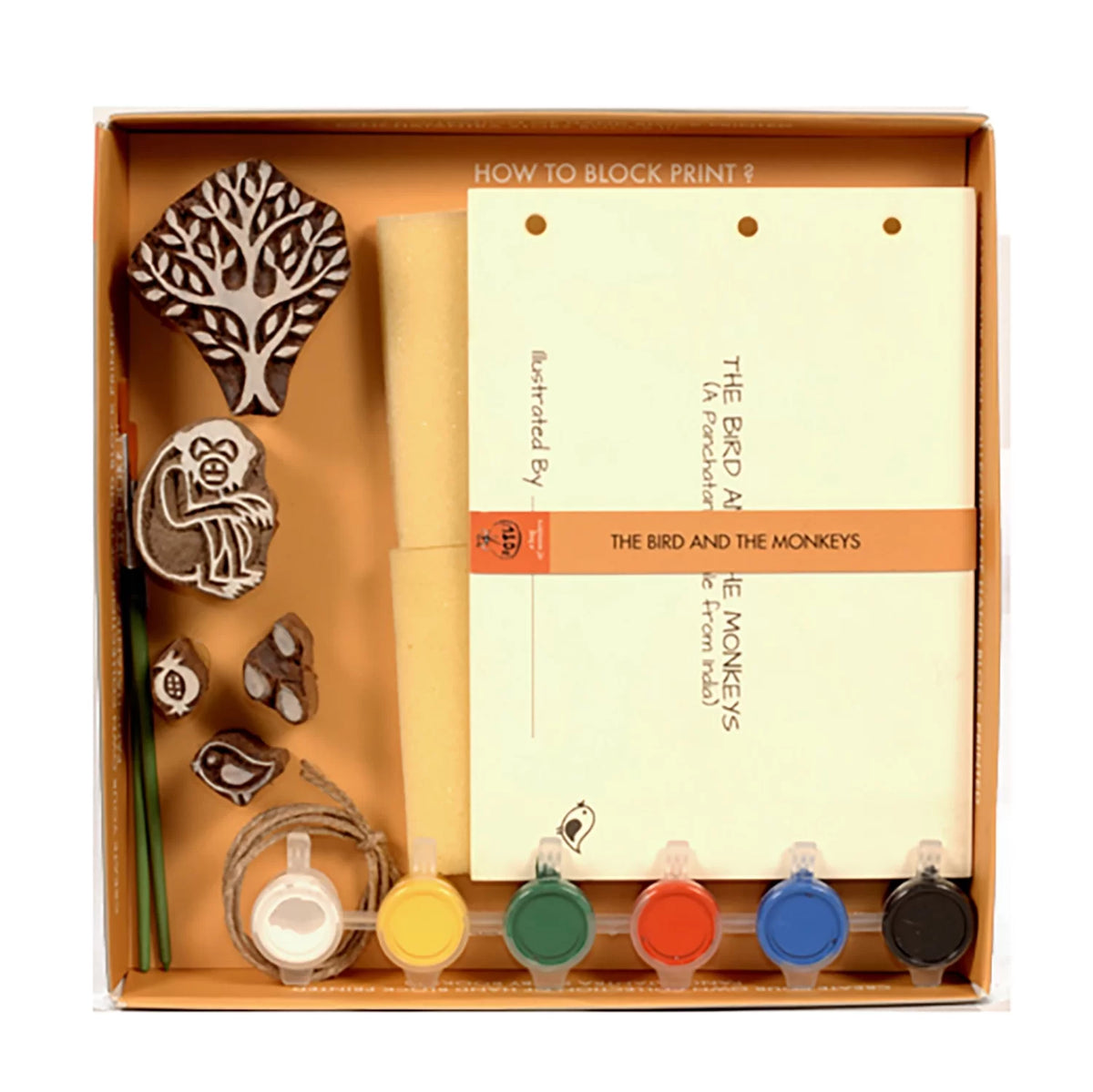 DIY Wooden Block Printing Craft kit Print your own Panchtantra Story b ...